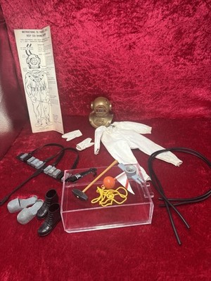 VINTAGE GI JOE 1964 ACTION SAILOR EARLY DEEP SEA DIVER WHITE BUOY SOFT ...