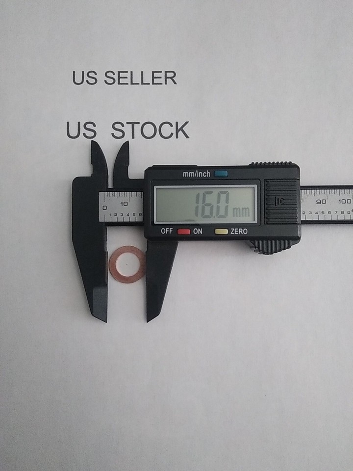 4 PC Motorcycle Brake Line Banjo Bolt Washers Copper Crush Sealing ...