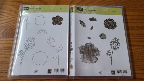 Stampin' Up! Raining Flowers Rubber Stamp Set | eBay