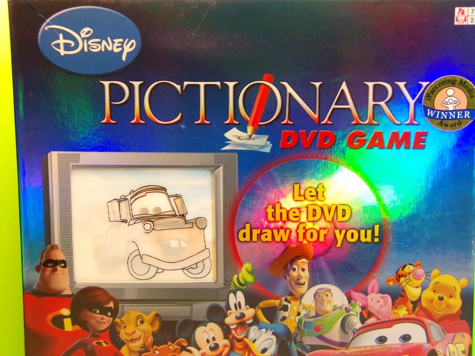 Mattel 2007 Disney Pictionary DVD Game Complete Favorite Disney ...