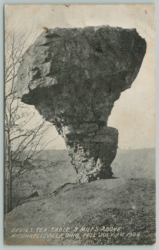 McConnellsville Ohio~Devils Tea Table Rock Formation July 1st 1906~CE ...