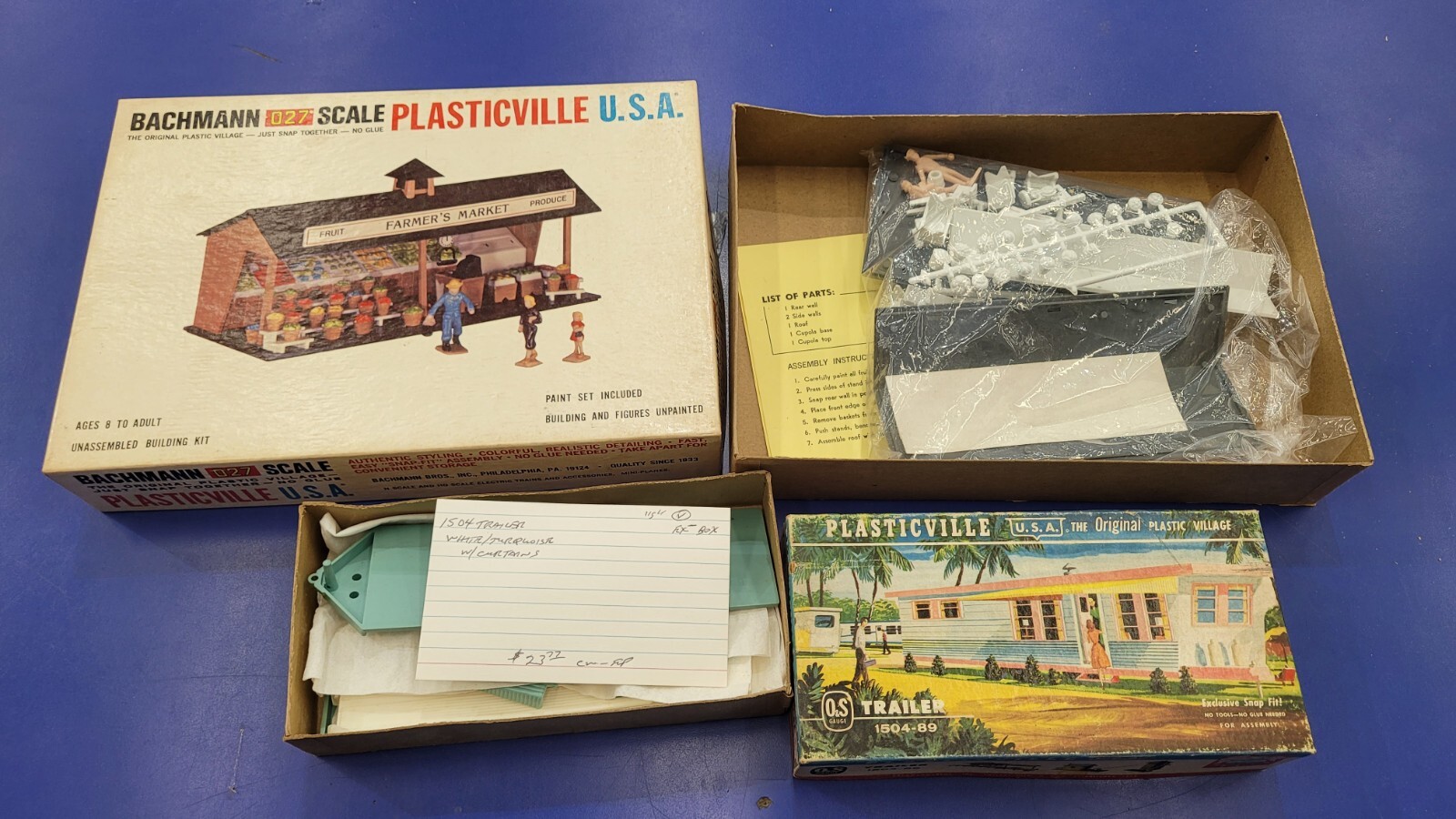 33pc Lot O & S Gauge PLASTICVILLE Vintage Buildings Train Layout ...