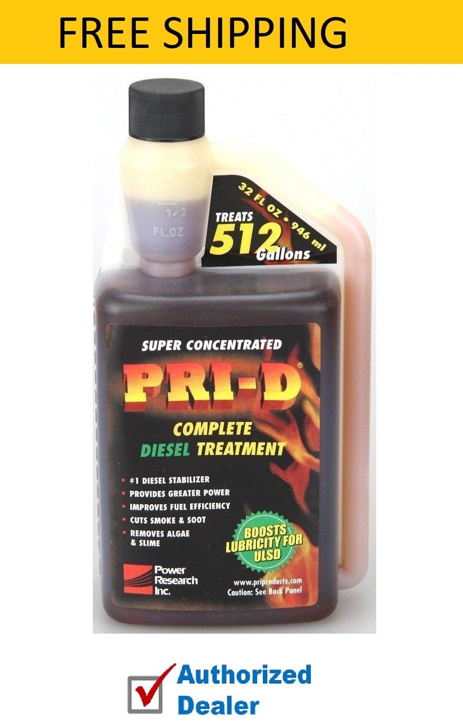 PRI-D Fuel Stabilizer For Diesel Treatment 32oz Lubricity Stability ...