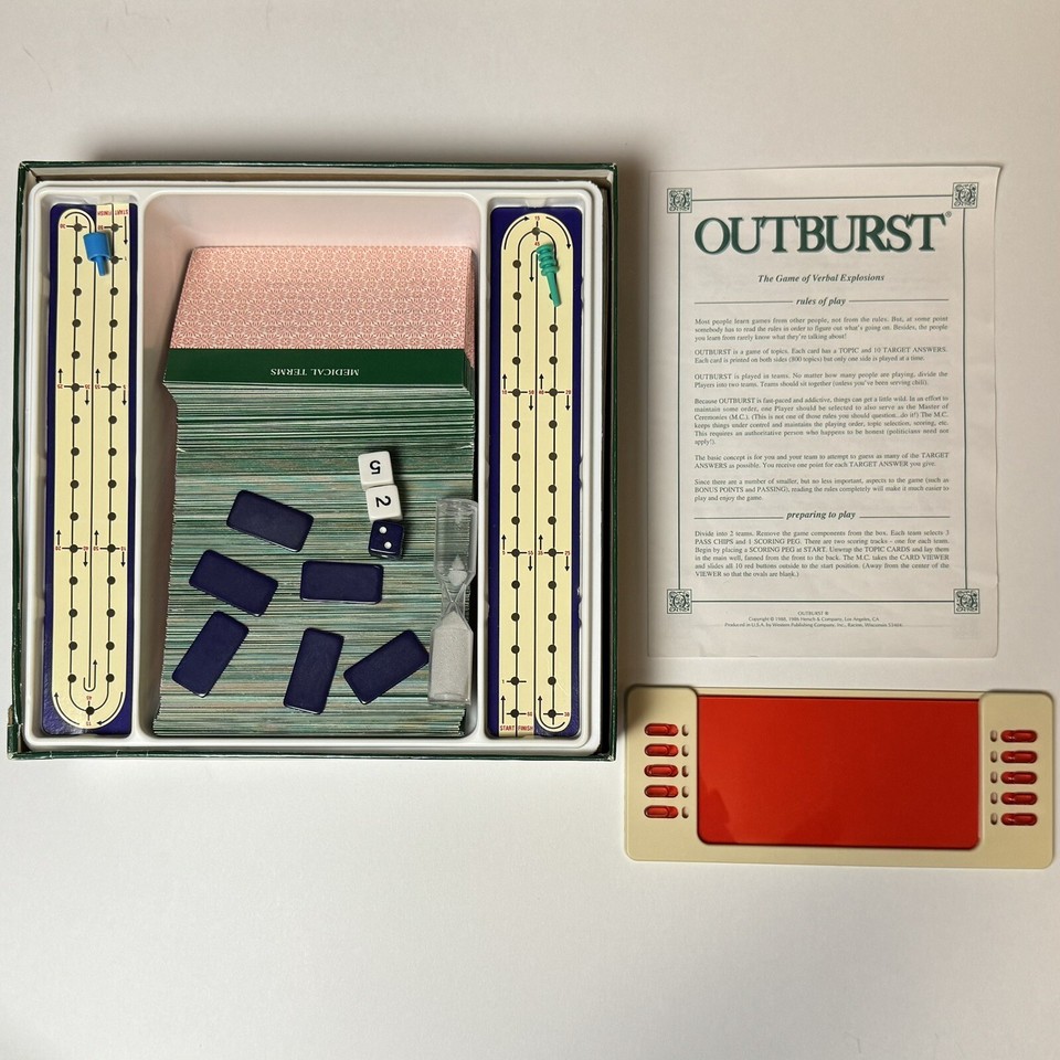 Outburst The Game Of Verbal Explosions 1988 Edition | eBay
