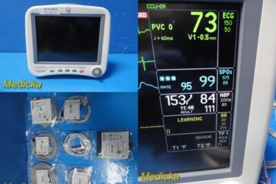 2014 GE Dash 4000 Patient Monitor (Masimo SpO2) W/ NEW Patient Leads ...
