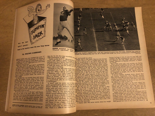 1952 SPORT LIFE MAGAZINE MARYLAND TERPS FOOTBALL JACK SCARBATH COVER | eBay