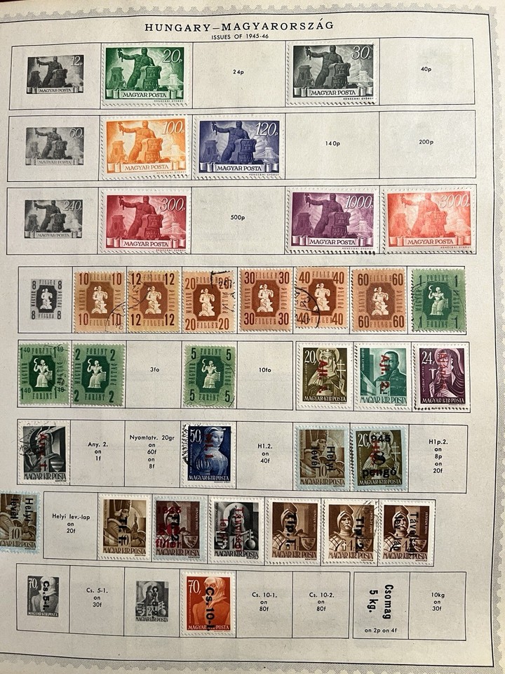 Hungary - 792 Stamps Mint And Used On Minkus Album Pages Starting 1881 ...