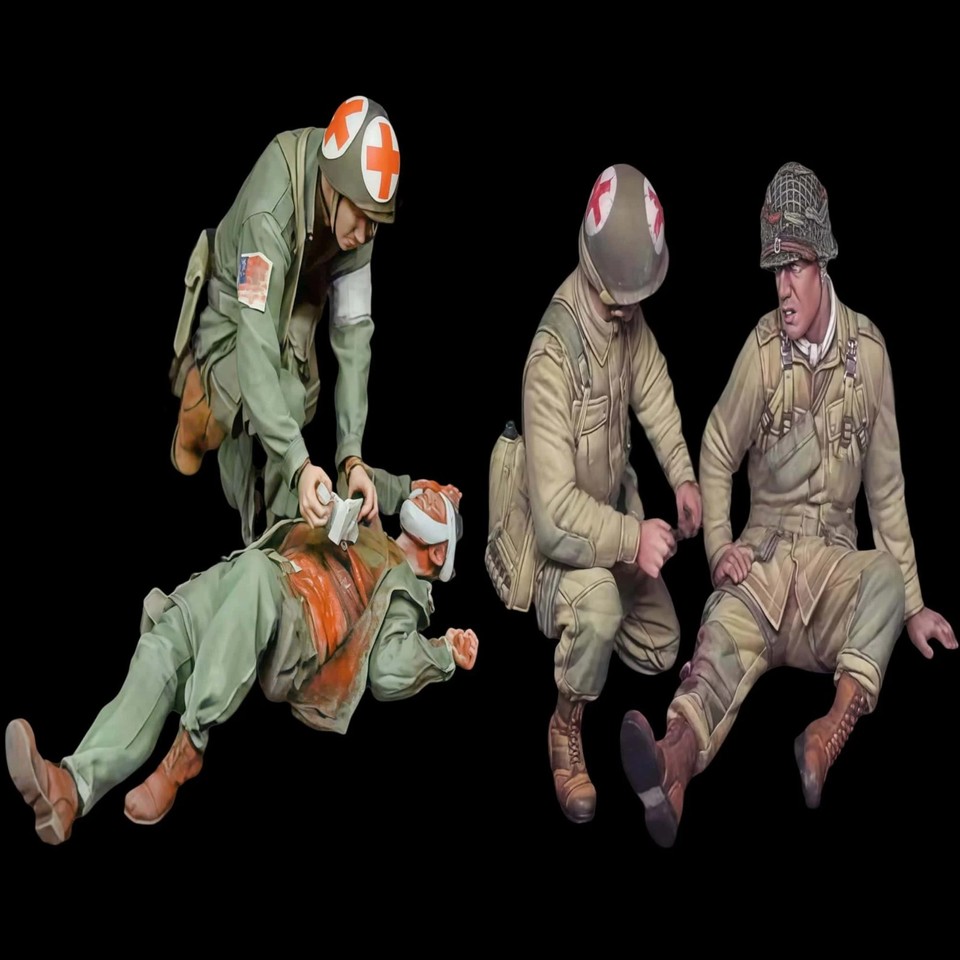 1/35 resin model GK, medical soldier (4 figures), unassembled and uncolored kit | eBay UK