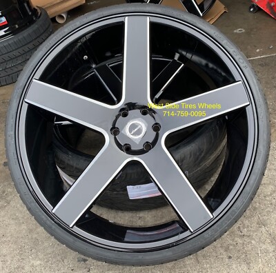28” STRADA PERFETTO BLACK MILLED WHEELS YUKON SIERRA RIMS SILVERADO ...