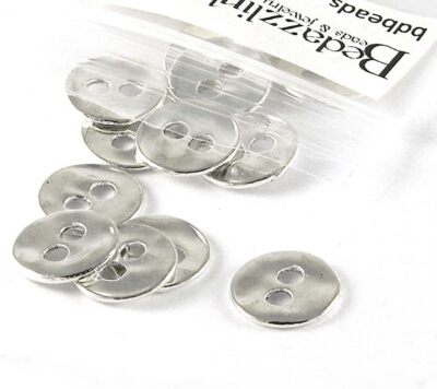Silver Antique Wavy Sewing Buttons 13Mm Package Of 20 For Crafts ...