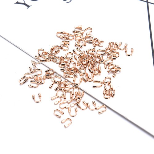 100Pcs U Shape Clasps Wire Thread Protectors DIY Making Jewelry ...