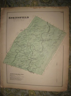ANTIQUE 1873 SPRINGFIELD TOWNSHIP HUNTINGDON COUNTY PENNSYLVANIA ...