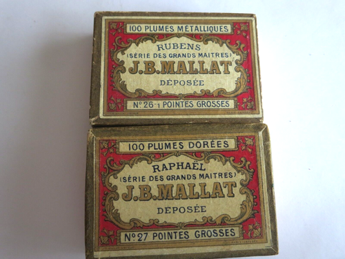 2 Dip pen nibs box J B MALLAT RAPHAEL and RUBENS | eBay