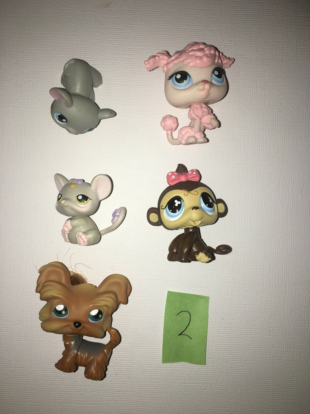 LITTLEST PET SHOP SET of 5 PETS - Yorkie Poodle Mouse Monkey Gerbil ...