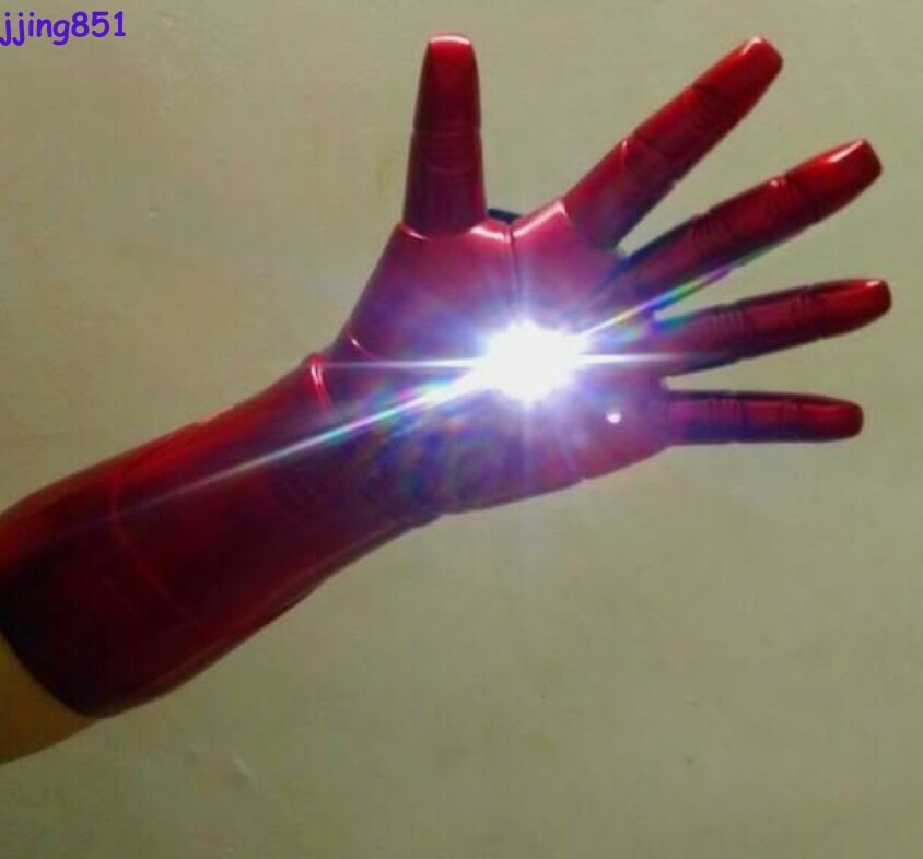 Iron Man JARVIS LED Voice Avengers Hand Arm Light Long Gloves Cosplay ...
