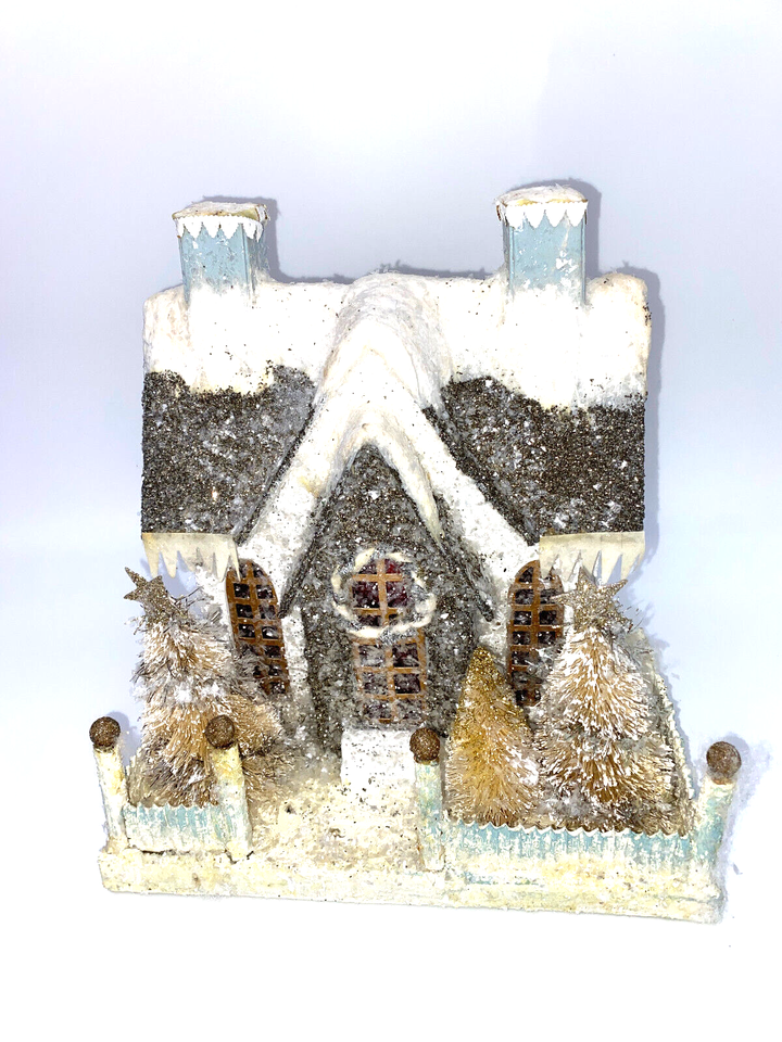 Victorian Paper House for Christmas Village or Holiday Town cardboard ...