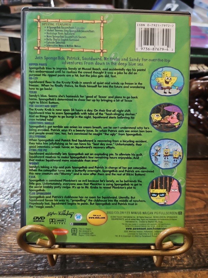 Spongebob Squarepants - Nautical Nonsense/Sponge Buddies (DVD, 2002 ...