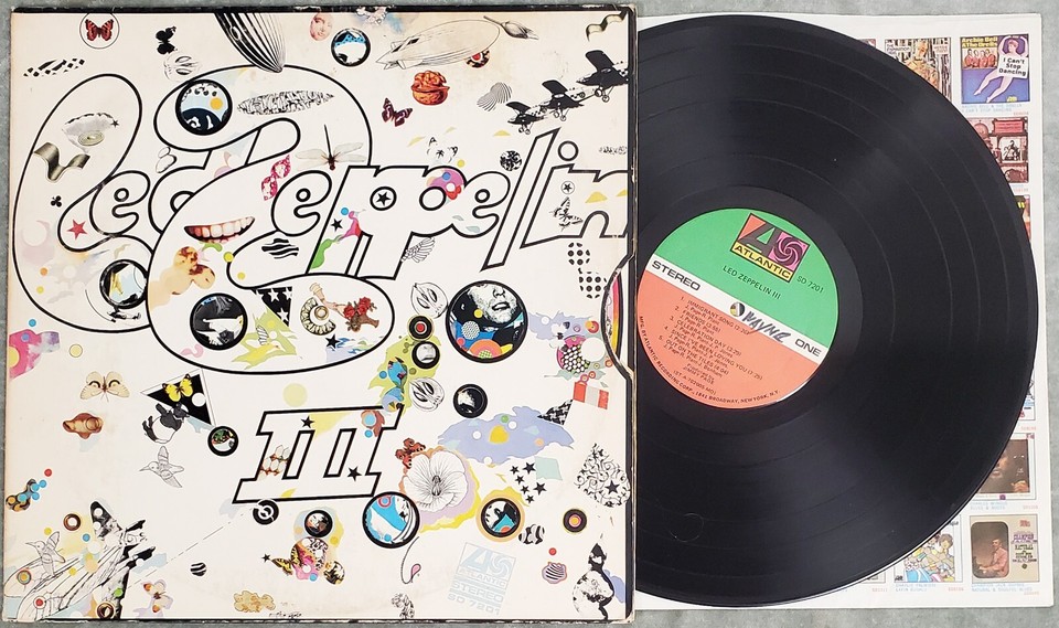 Led Zeppelin III Vinyl 1970 Atlantic SD 7201 LP VG + w Working Wheel ...