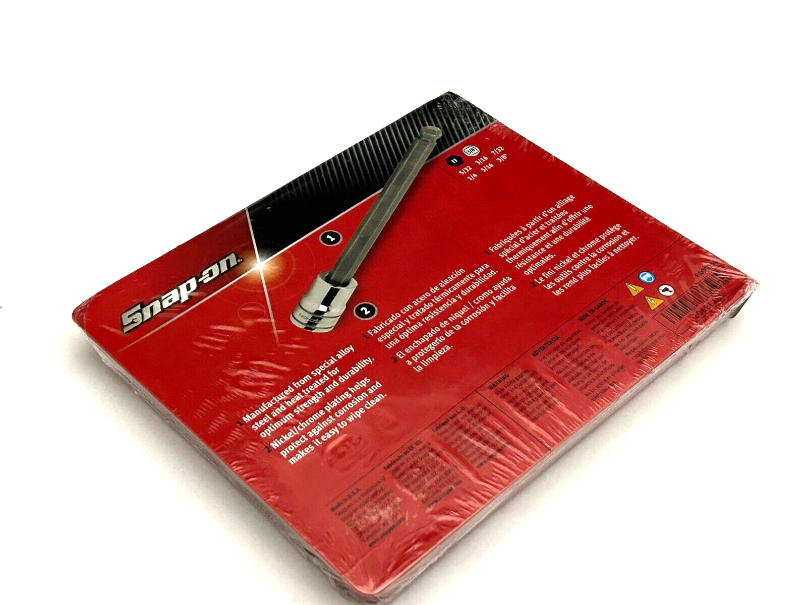 Snap on Tools New 206EFABL 3/8"dr SAE 6 Piece Long Ball Hex Socket ...