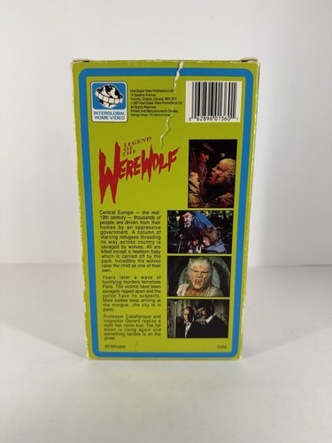 Legend Of The Werewolf ( VHS, 1987 ) Horror - Interglobal Home Video ...