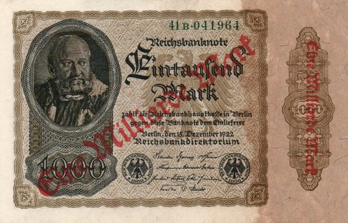 Genuine 1 Billion Mark weimar inflation banknote 1922 nearly unc ...