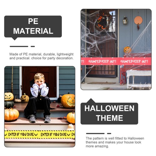 4 Pcs Halloween Caution Tapes Warning Lines Barricade Tape Party ...