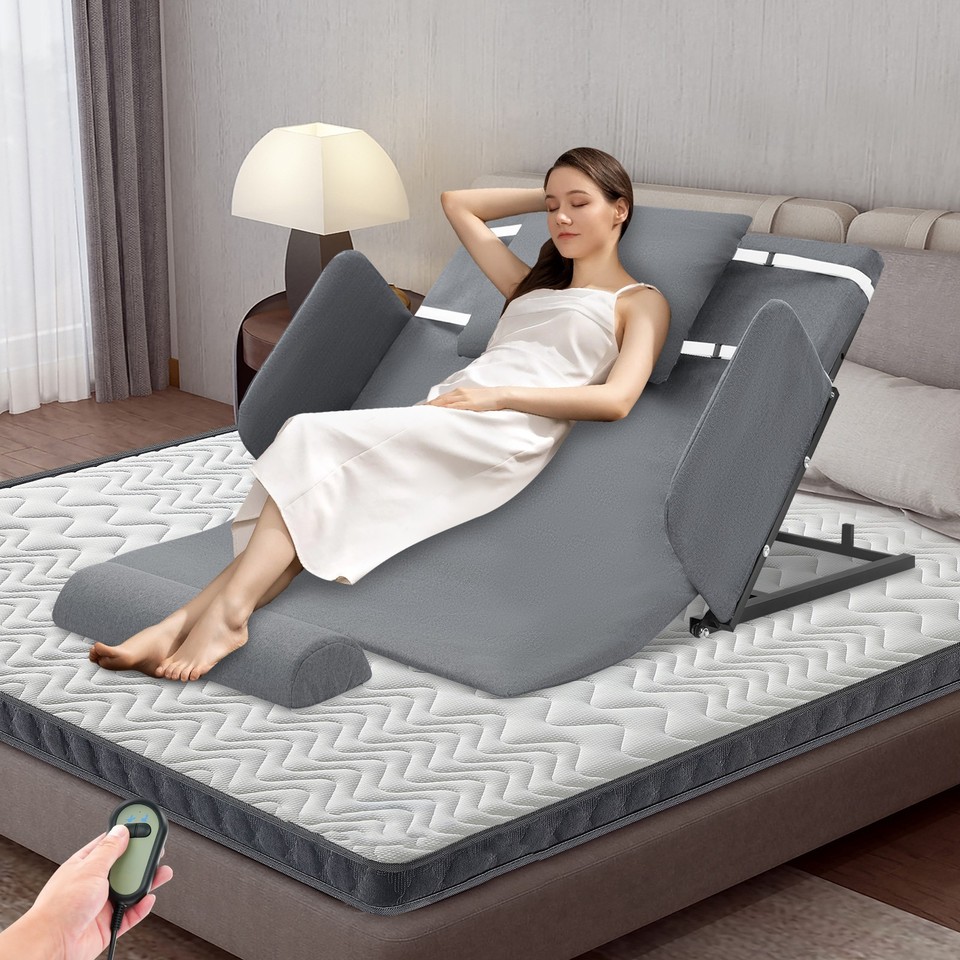 Electric Lifting Adjustable Bed Back Rest W/ Remote Control 8.2ft Cable ...