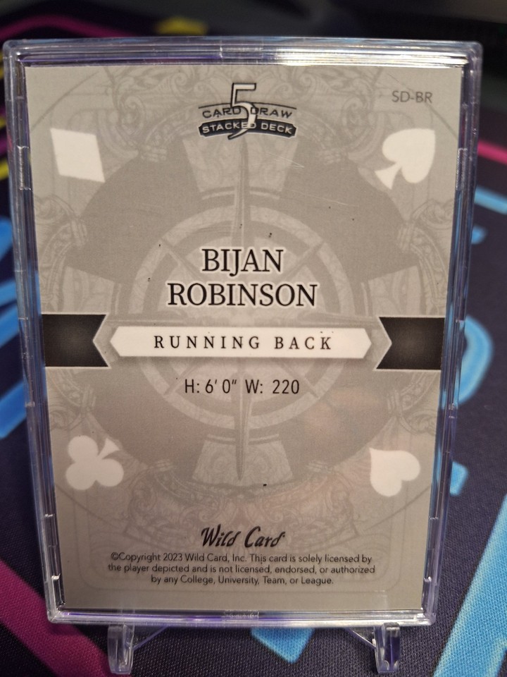 2023 Wild Card Bijan Robinson Ace of Clubs 1/1 Rookie Card! | eBay