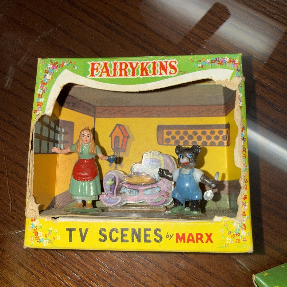 Vintage Marx Fairykins TV scenes 1960s Miniature Figurines Lot Of 4 | eBay
