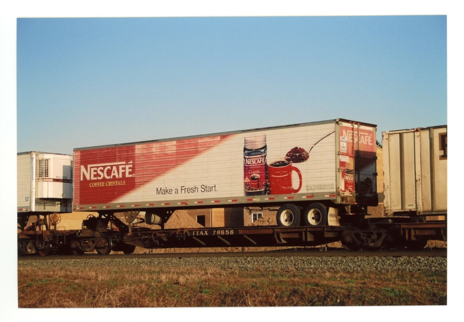 TTAX Flat Car #78656 with NESCAFE Trailer ORIGINAL 4x6 Color Photo | eBay