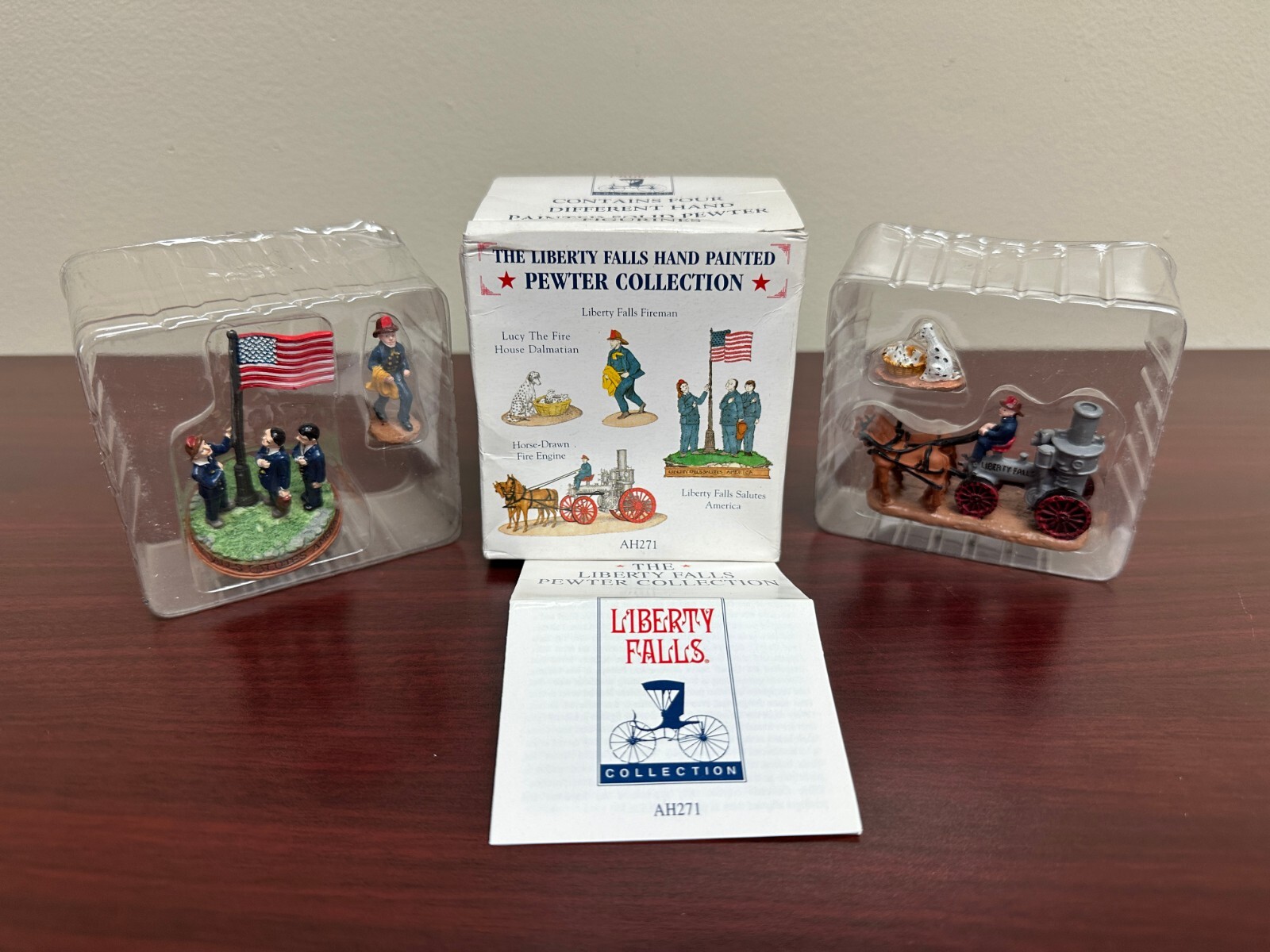 Liberty Falls Hand Painted "Mini Pewter Collection" Set of 4 AH271 | eBay