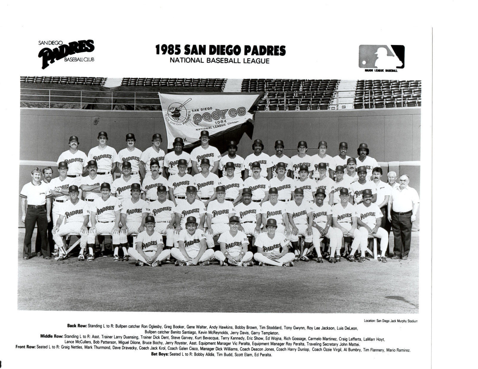 1985 SAN DIEGO PADRES 8X10 TEAM PHOTO GOSSAGE HOYT BASEBALL USA | eBay