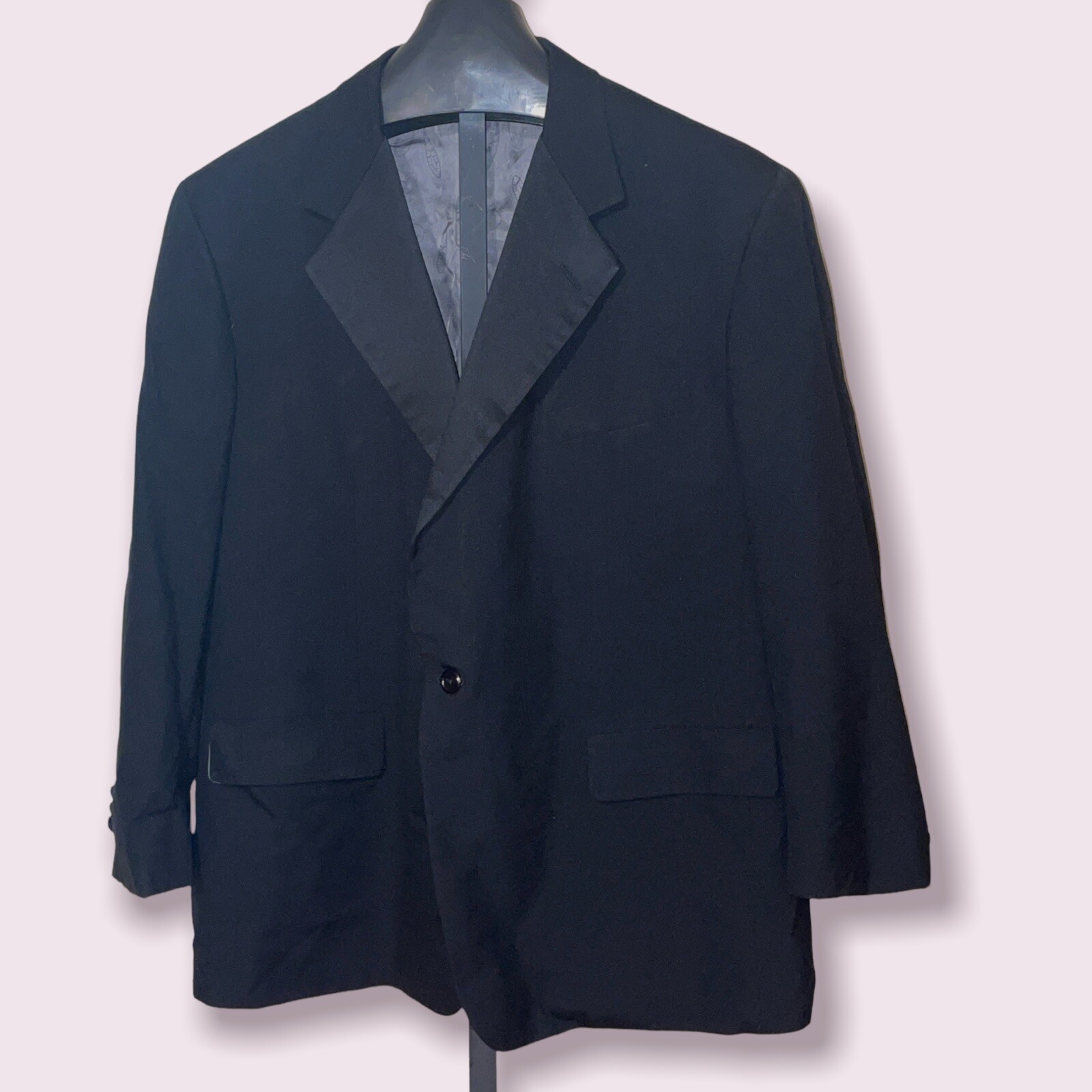 Hickey Freeman Mens Satin Trim One Button Tuxedo Jack… - Gem