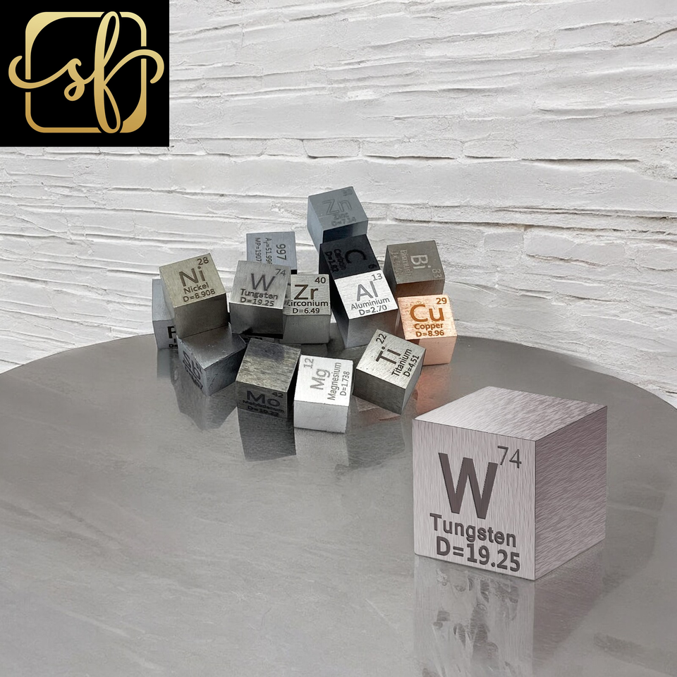 15Pc Cubes Metal Element Density Cube Set for a Periodic Table of ...