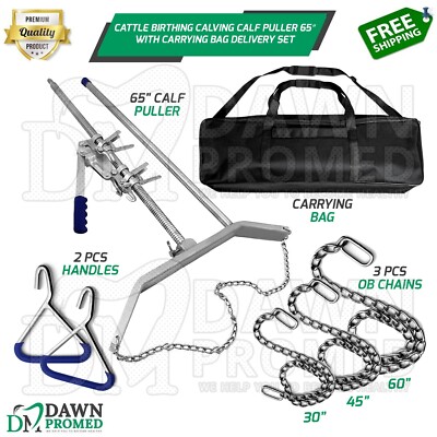 Cattle Birthing Calving Calf Puller 65″ With Carrying Bag Delivery ...