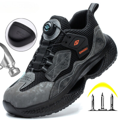 Rotating Buttons Security Shoes Steel Toe Shoes Puncture-Proof ...