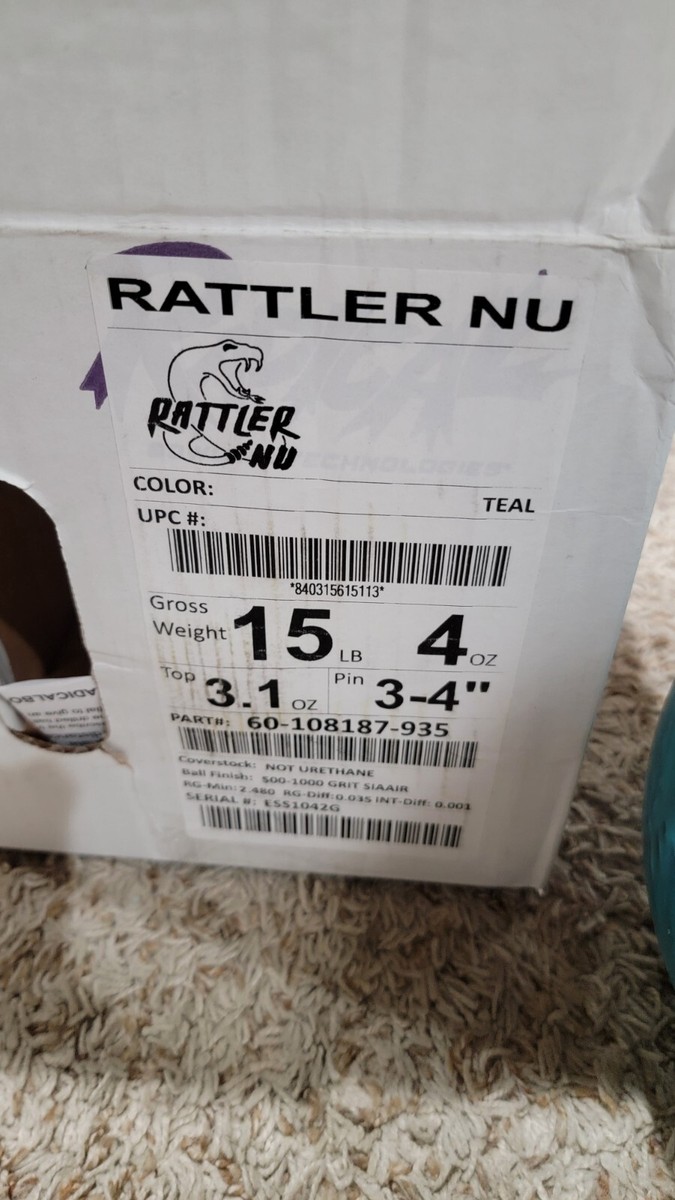 Radical NU Rattler Bowling Ball 1st Quality | 15 Pounds | 3 Radical NU Rattler Bowling Ball 1st Quality | 15 Pounds | 3