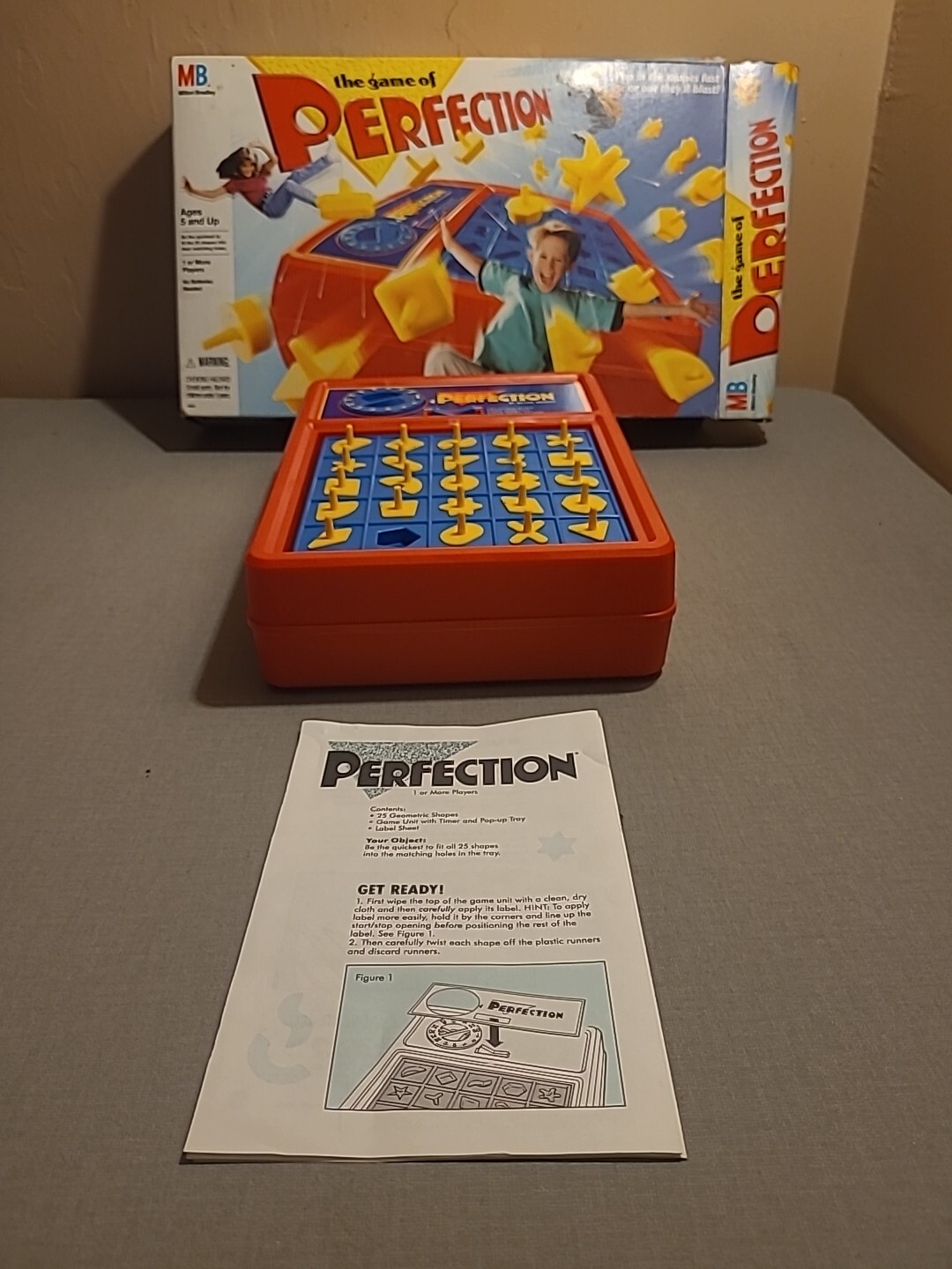 Vintage 1995 Milton Bradley Game Of Perfection Shapes Pop Up Missing 1 ...