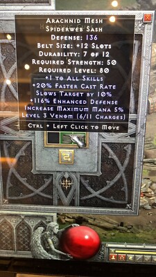 Arachnid Mesh 118% ED - D2R Diablo II Resurrected (PC) | eBay