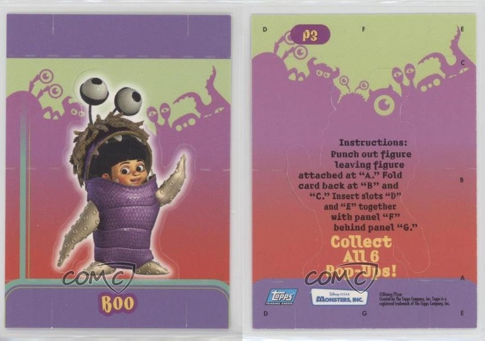 2001 Topps Monsters Inc Pop-Ups Boo #P3 0w4l | eBay