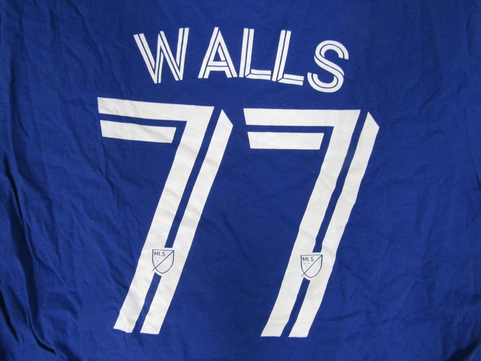 New San Jose Earthquakes #77 Casey Walls Mens Size XL XLarge Blue Shirt ...