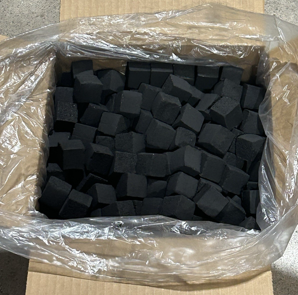 10 kg Bulk Hookah COCONUT Charcoal Cubes (600-700 Cubes) Mix of 26mm ...