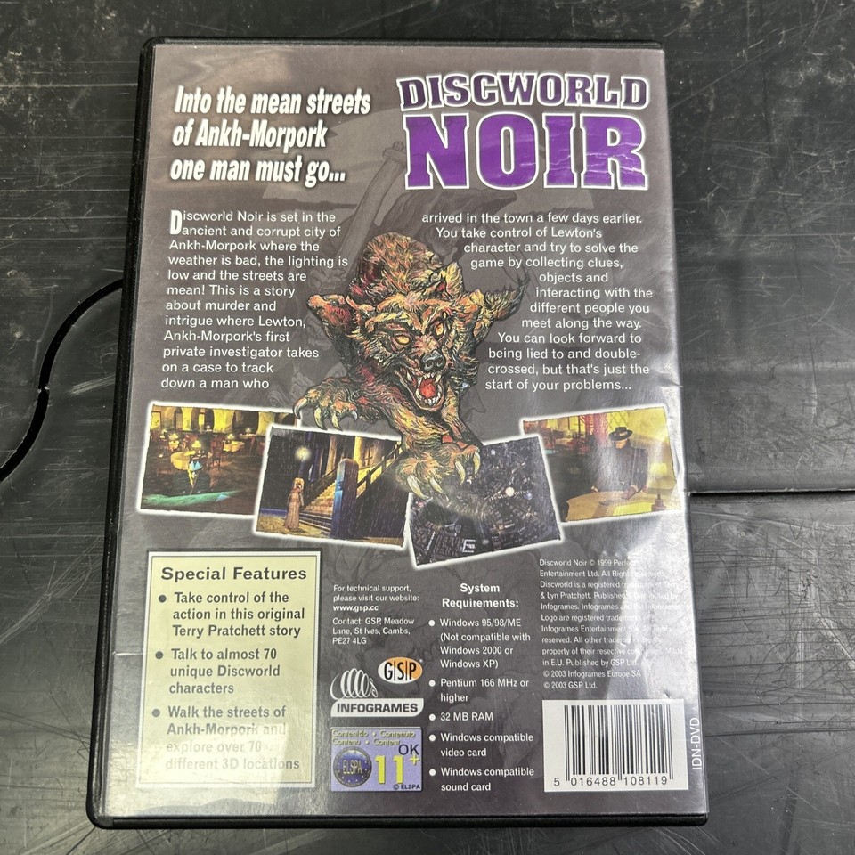 Discworld Noir: Terry Pratchett (PC CD-ROM 2003) INFOGRAMES | eBay UK