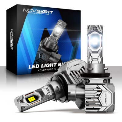 NOVSIGHT 2X H11 H8 H9 LED Headlight Bulbs Conversion Kit White 130W ...