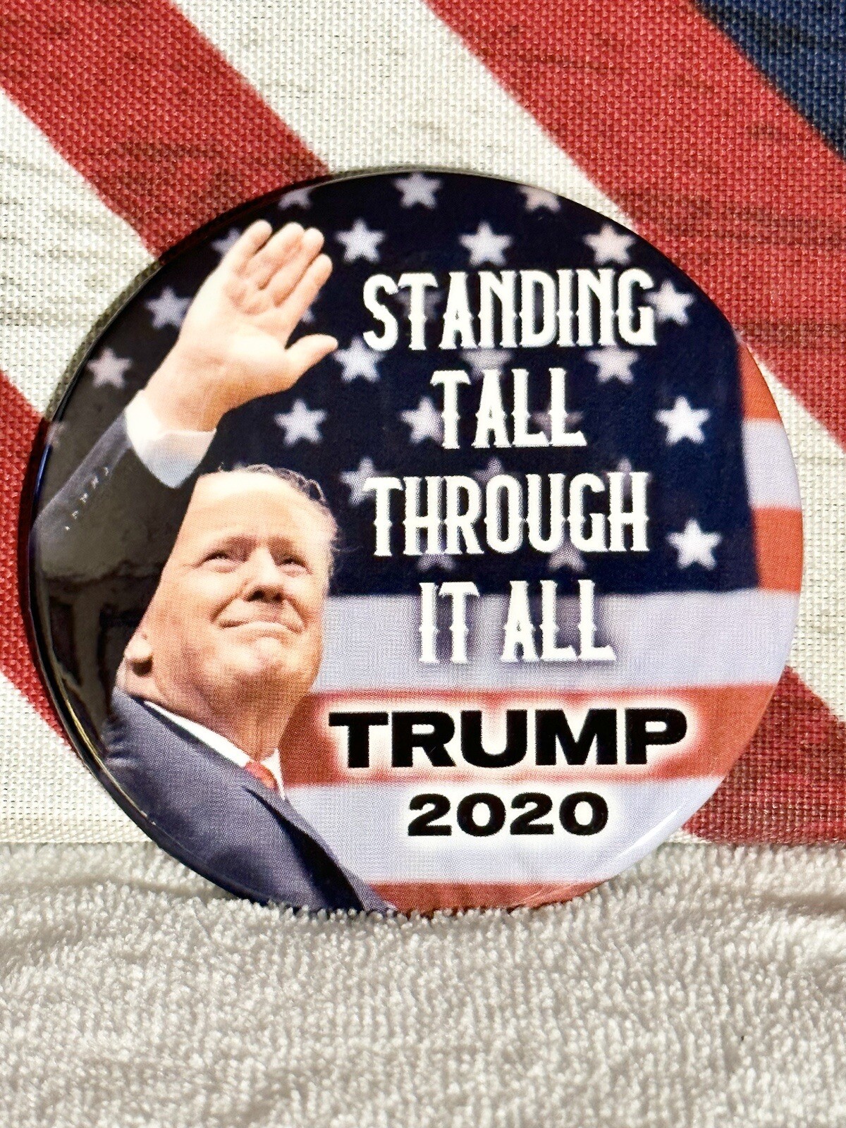 Trump 2020 Presidential Campaign Political Pin-Back Button - 3" Round ...