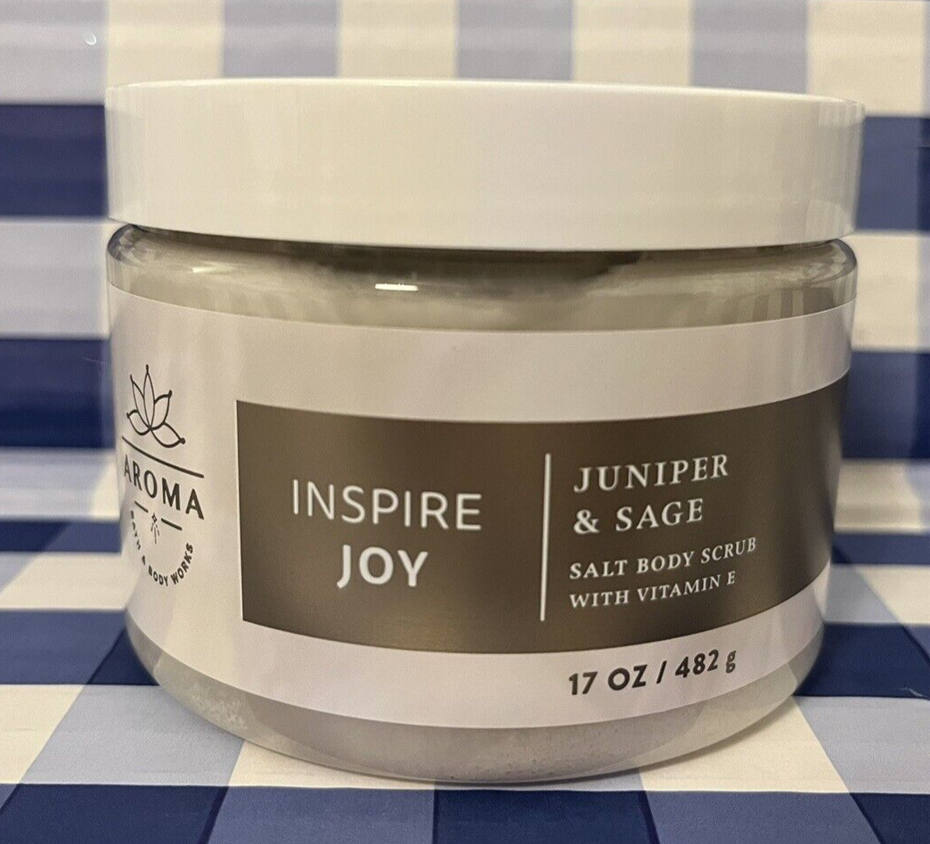 BATH & BODY WORKS AROMA INSPIRE JOY JUNIPER AND SAGE SALT BODY SCRUB-170Z | eBay