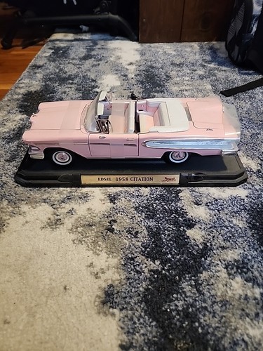 PINK ROAD SIGNATURE 1958 EDSEL CITATION CONVERTIBLE 1/18 DIECAST METAL ...