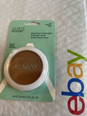 ALMAY CLEAR COMPLEXION Acne Treatment PRESSED POWDER 400 MEDIUM sealed ...