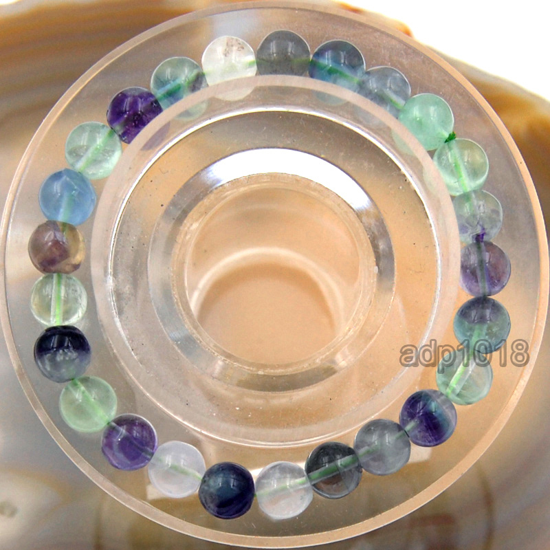 8mm Handmade Natural Gemstone Round Beads Stretchy Bracelets 7.5 inches ...