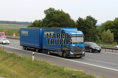 LKW Foto Mercedes-Benz Actros drawbar trailer Niederlande blau VERHOEK ...